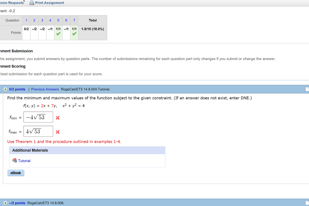 Solved sion Requests Print Assignment ent: -0.2 Question 12 | Chegg.com