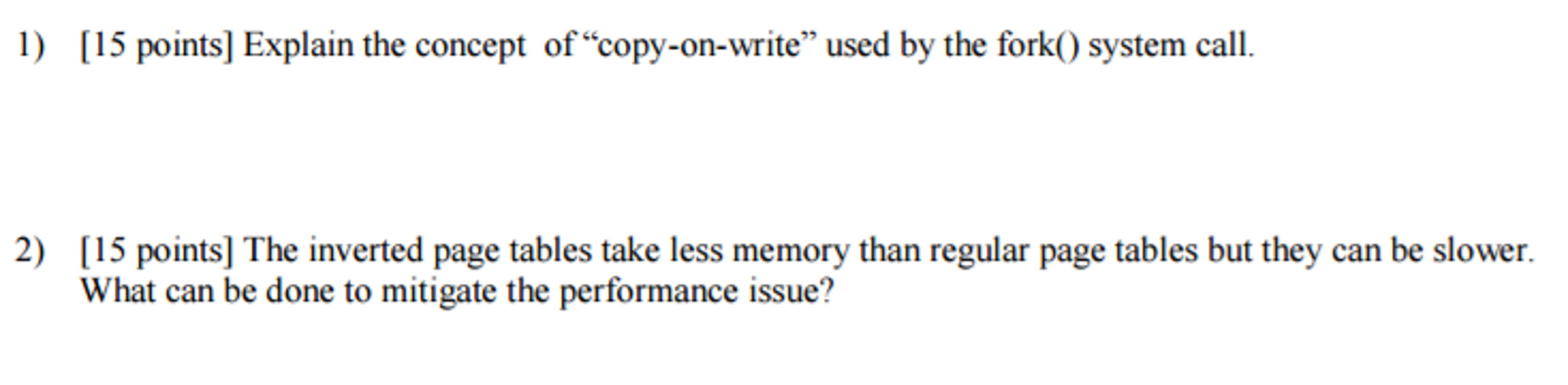 Solved Explain the concept of "copy-on-write" used by the | Chegg.com