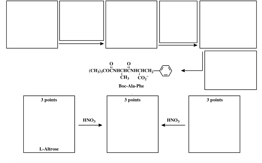 Solved CH3 CO2 Boc-Ala-Phe 3 points 3 points 3 points HNO3 | Chegg.com