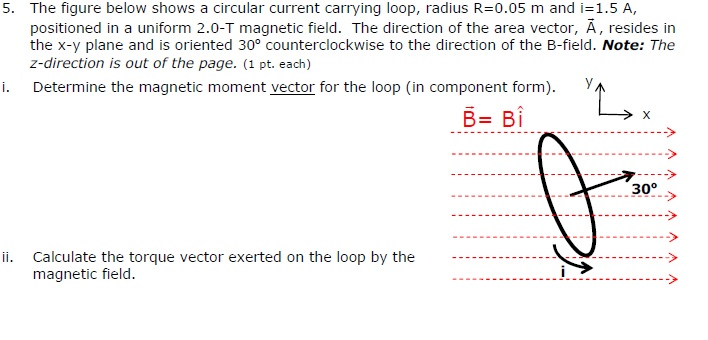 Solved 5. The figure below shows a circular current carrying | Chegg.com
