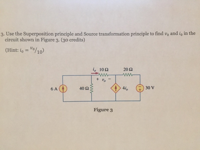 Solved use the superposition and source transformation | Chegg.com
