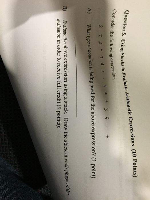 Solved Consider the following expression What type of | Chegg.com