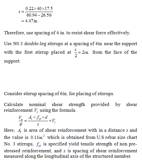 (Solved) - Figure P6-9 shows an interior span of a continuous beam. The ...