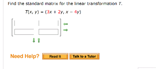 Solved Find the standard matrix for the linear | Chegg.com