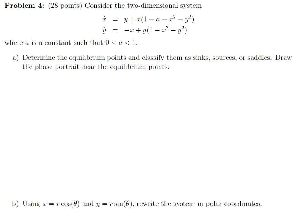 Problem 4: (28 points) Consider the two-dimensional | Chegg.com