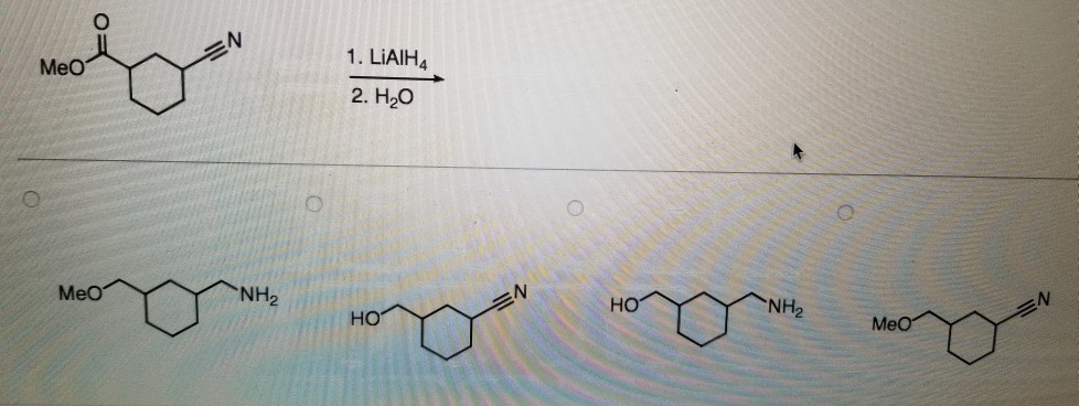Solved 1. LiAlH 2. H2O MeO MeO NH2 NH2 Me HO | Chegg.com