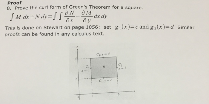 Solved Prove the curl form of Green's Theorem for a square. | Chegg.com