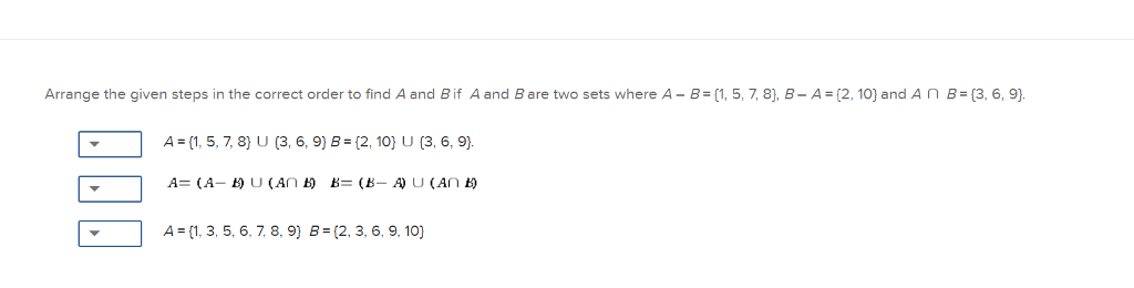 Solved Arrange the given steps in the correct order to find | Chegg.com