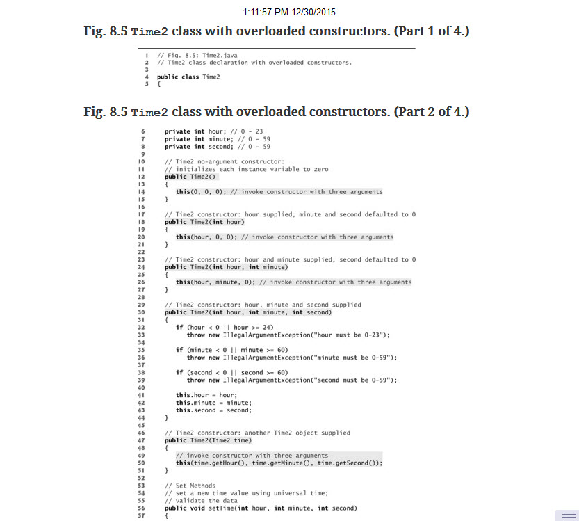 Solved Enhancing Class Time2 Modify Class Time2 Of Fig 9699
