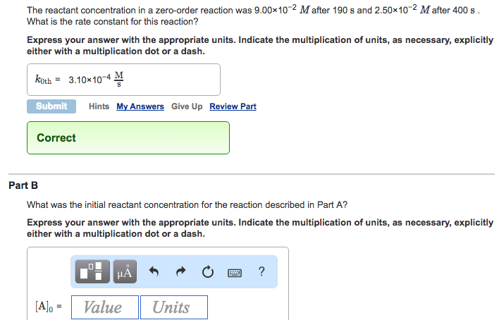 Solved The reactant concentration in a zero-order reaction | Chegg.com