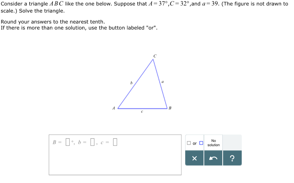 Solved Consider a triangle ABC like the one below. Suppose | Chegg.com
