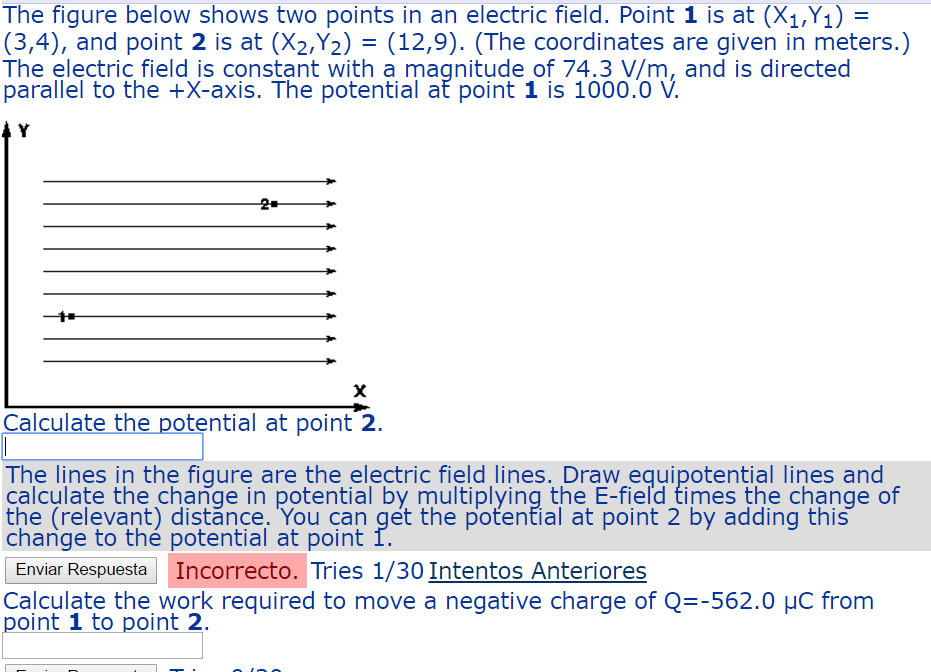 Solved The Figure Below Shows Two Points In An Electric
