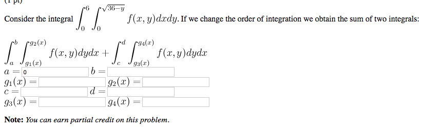 Solved Consider the integra integral^6_0 integral^squareroot | Chegg.com