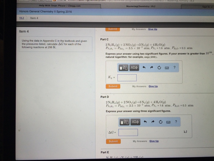 Solved Using the data in appendix C in the textbook and | Chegg.com
