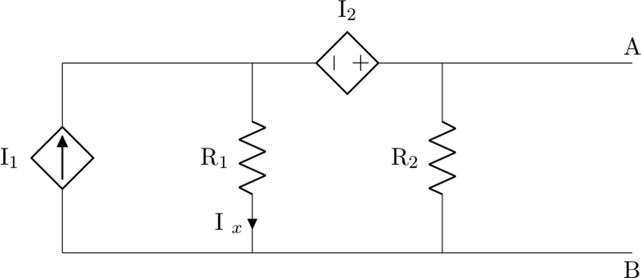 Solved Find an equivalent circuit for the schematic between | Chegg.com
