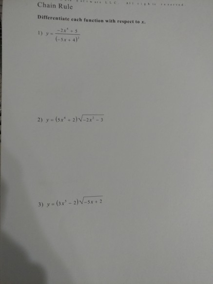 Solved Differentiate each function with respect to x. y = | Chegg.com