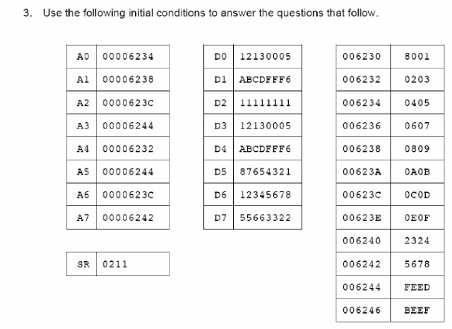 Solved Use the following initial conditions to answer the | Chegg.com