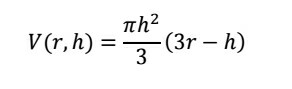 Solved Part C and D only Volume of a spherical cap given | Chegg.com
