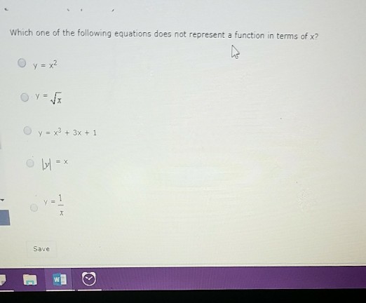 Solved Which one of the following equations does not | Chegg.com