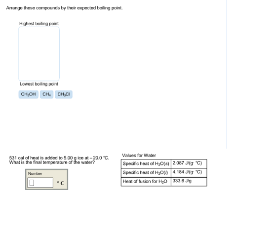 Solved Arrange these compounds by their expected boiling | Chegg.com
