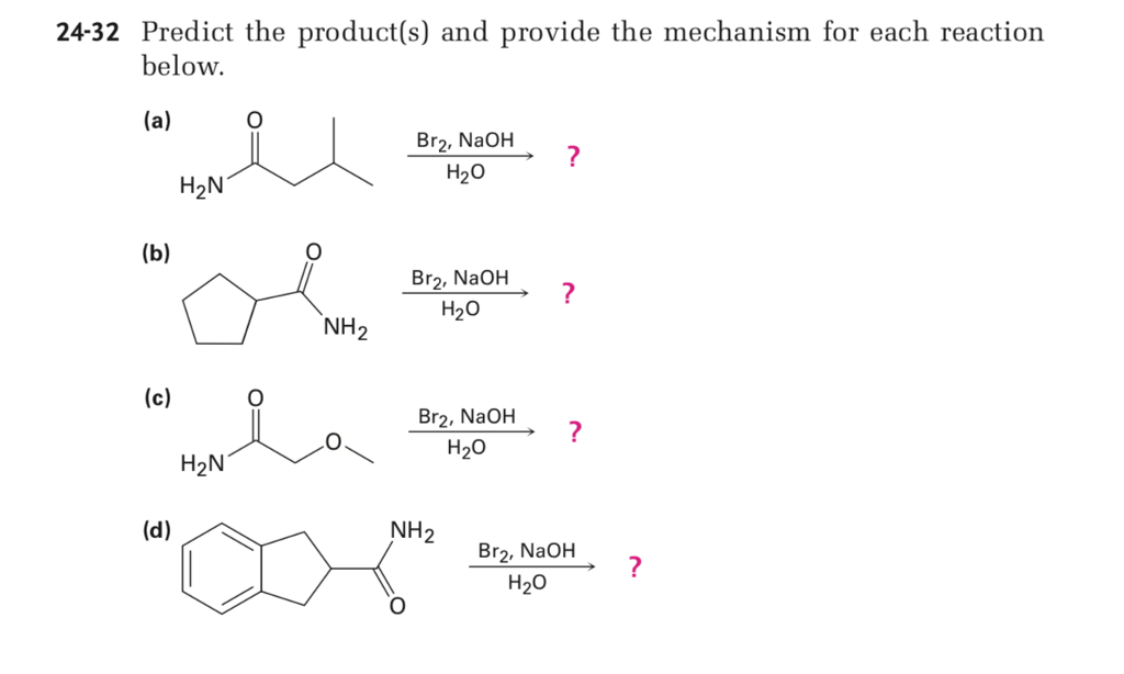 Solved 24-32 Predict the product(s) and provide the | Chegg.com