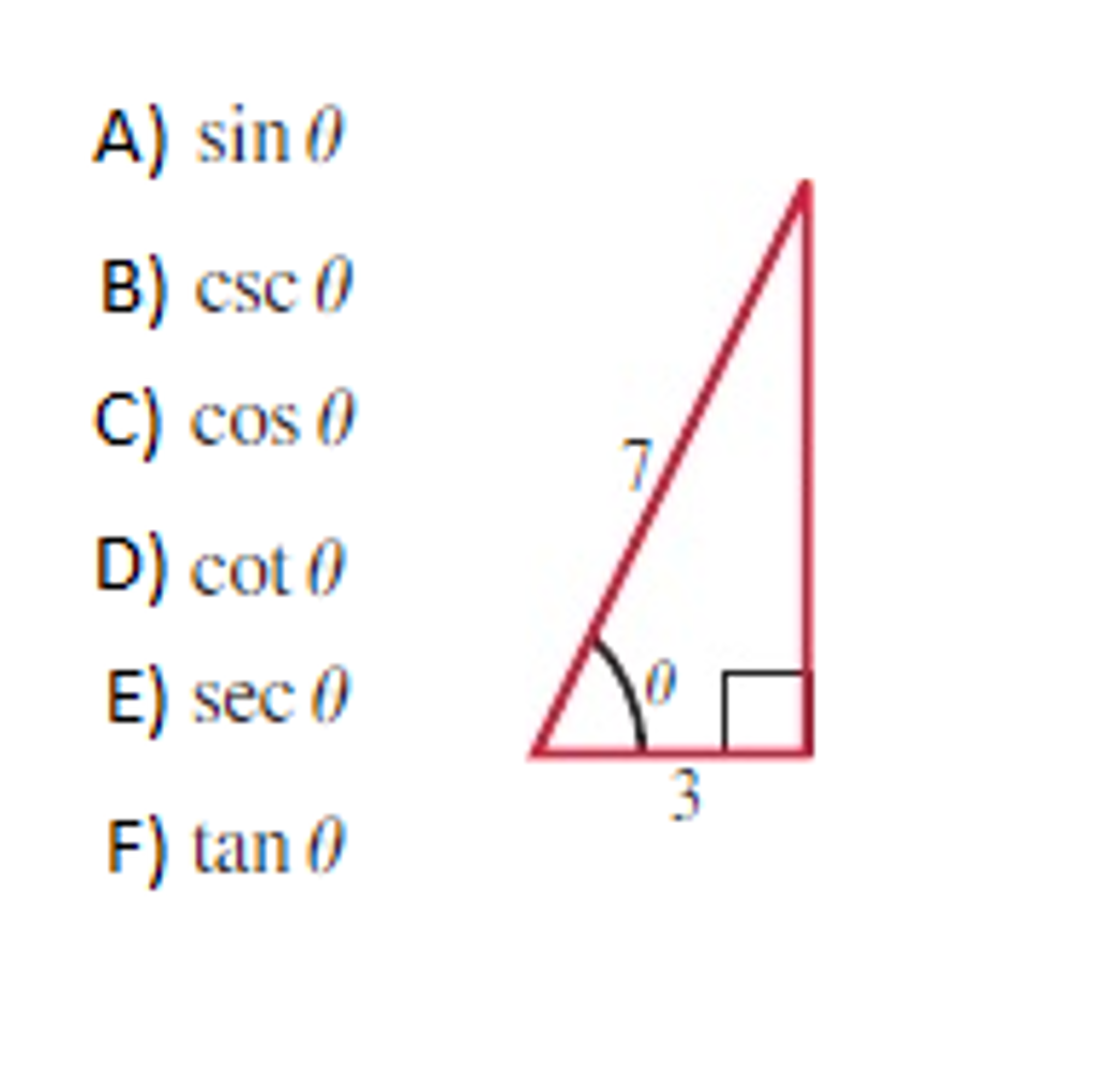 Solved Refer to the triangle? in the drawing to find the | Chegg.com