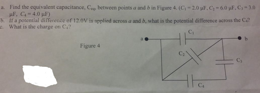 Solved Find the equivalent capacitance, C_eq, between points | Chegg.com
