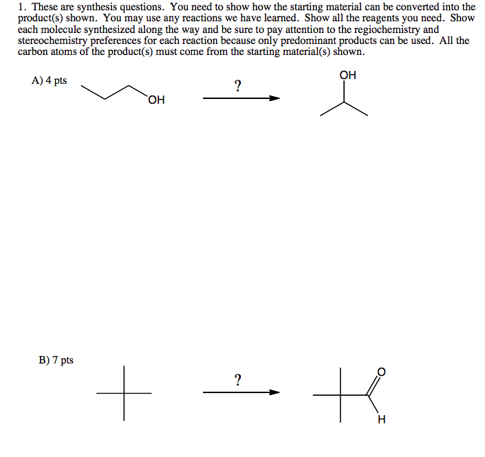 Solved 1. These are synthesis questions. You need to show | Chegg.com