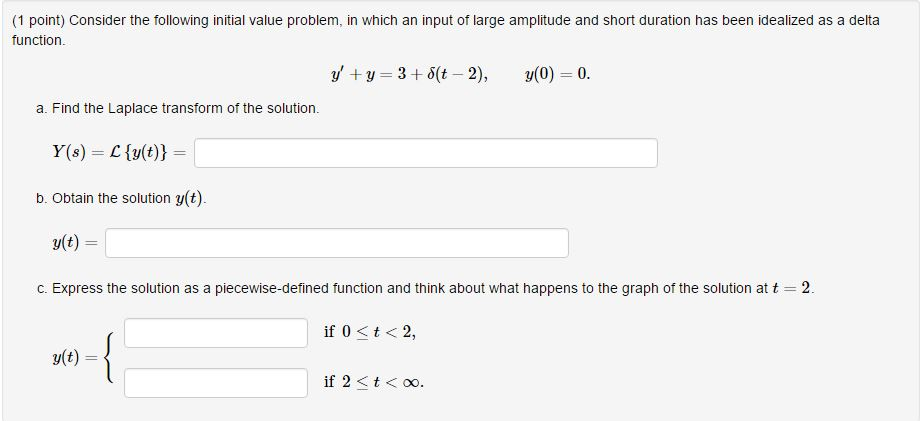 Solved Consider the following initial value problem, in | Chegg.com