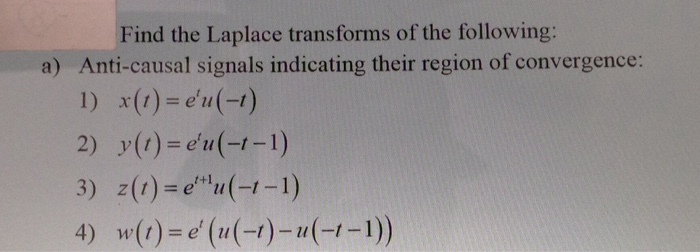 Solved Find the Laplace transforms of the following: a) | Chegg.com