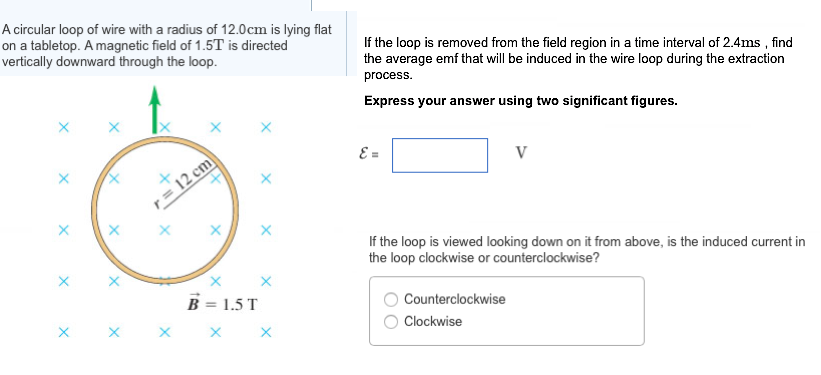 Solved A circular loop of wire with a radius of 12.0cm is | Chegg.com