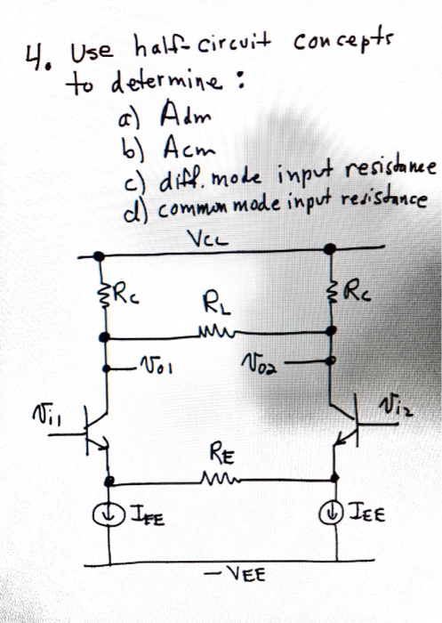 Solved Use half-circuit concepts to determine: asm acm diff | Chegg.com Solved Use half-circuit concepts to determine: asm acm diff | Chegg.com