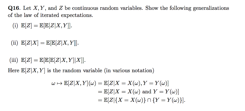 Solved Let X Y And Z Be Continuous Random Variables Show