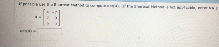 Solved If possible use the Shortcut Method to compute | Chegg.com