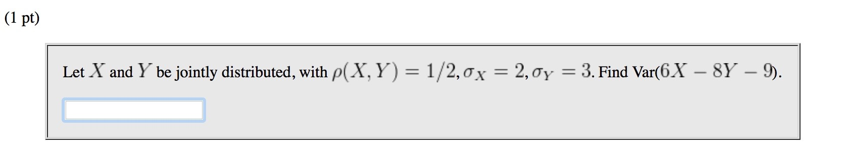 Solved Let X and Y be jointly distributed, with rho(x, | Chegg.com
