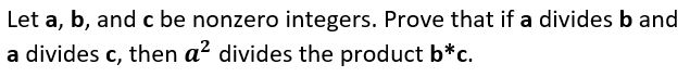 Solved Let a, b, and c be nonzero integers. Prove that if a | Chegg.com