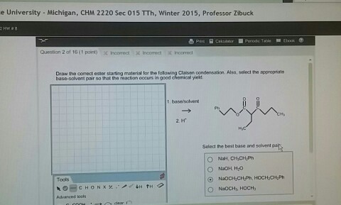 Solved Draw the correct ester starting material for the | Chegg.com