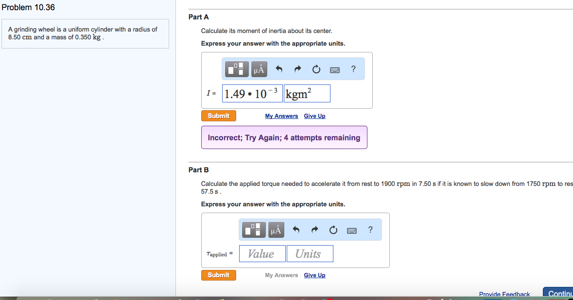 Solved A grinding wheel is a uniform cylinder with a radius | Chegg.com