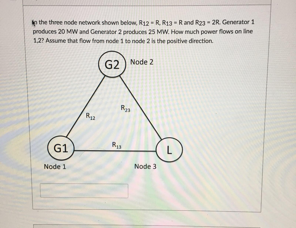 Solved In the three node network shown below, R_12 = R, R_13 | Chegg.com