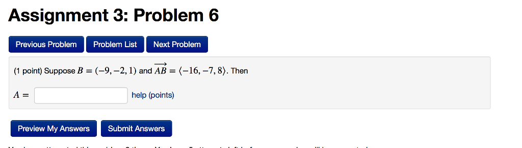 Solved Assignment 3 Problem 6 Previous Problem Problem List 3703
