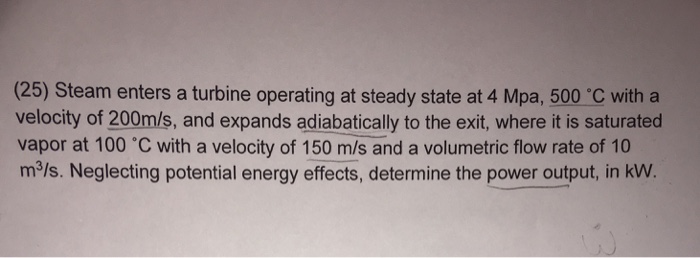 Solved Steam enters a turbine operating at steady state at 4 | Chegg.com