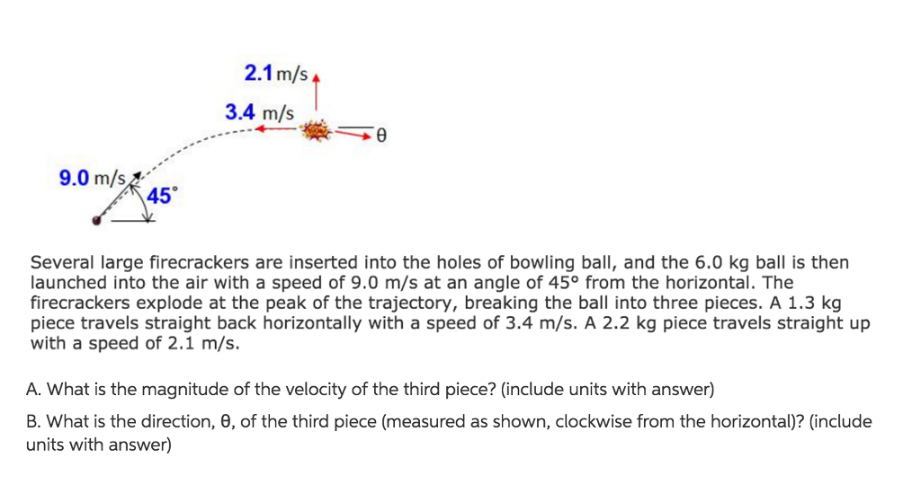 Solved Several large firecrackers are inserted into the | Chegg.com
