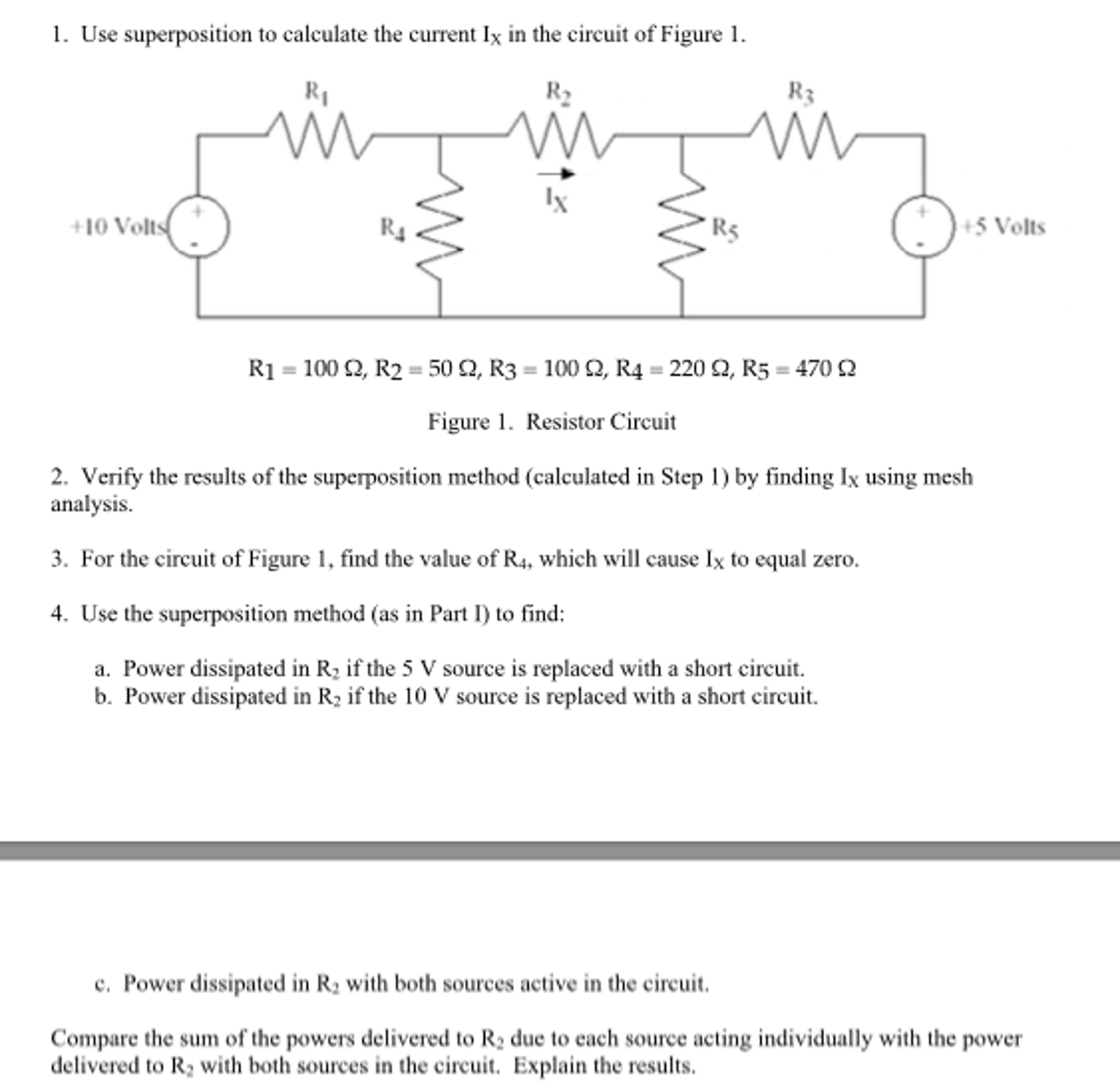 Solved Use superposition to calculate the current I_x in the | Chegg.com Solved Use superposition to calculate the current I_x in the | Chegg.com