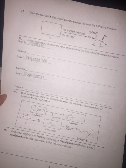 Solved Draw the reactant X that would give the product shown | Chegg.com