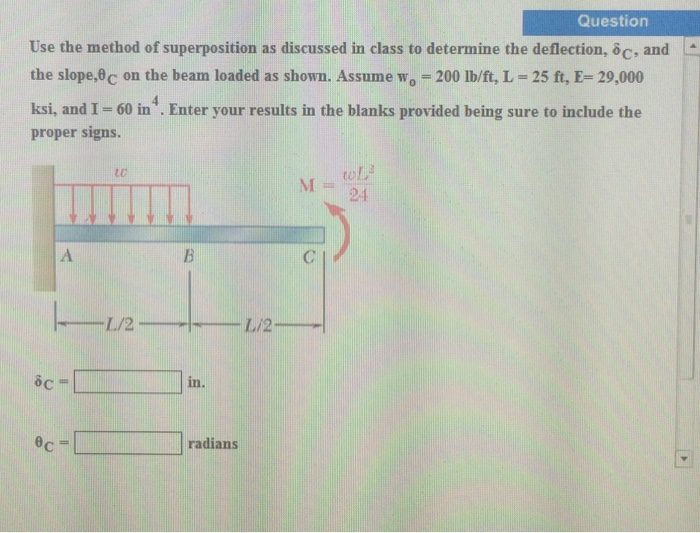 Solved Use the method of superposition as discussed in class | Chegg.com
