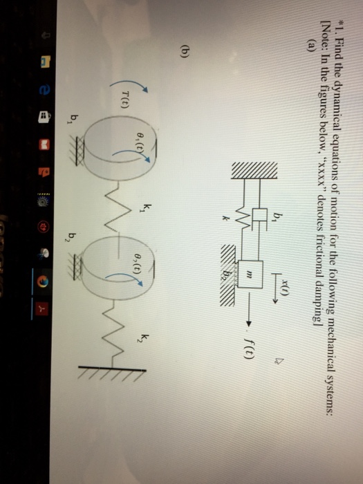 Solved Find the dynamical equations of motion for the | Chegg.com