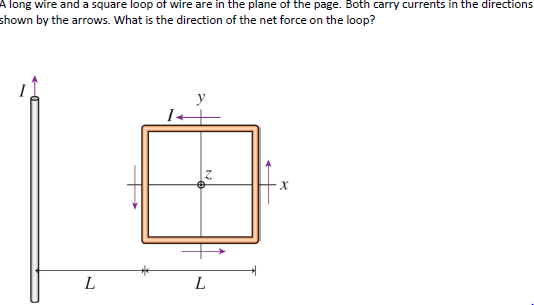 Solved A long wire and a square loop of wire are in the | Chegg.com