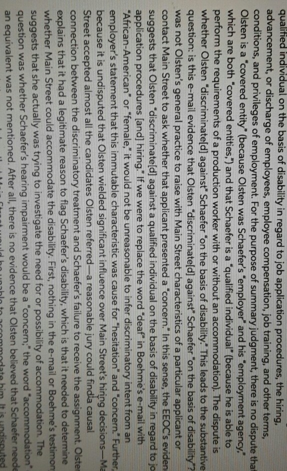 Solved Case 176 EEOC v. Olsten Staffing Services Corp. 2009 | Chegg.com