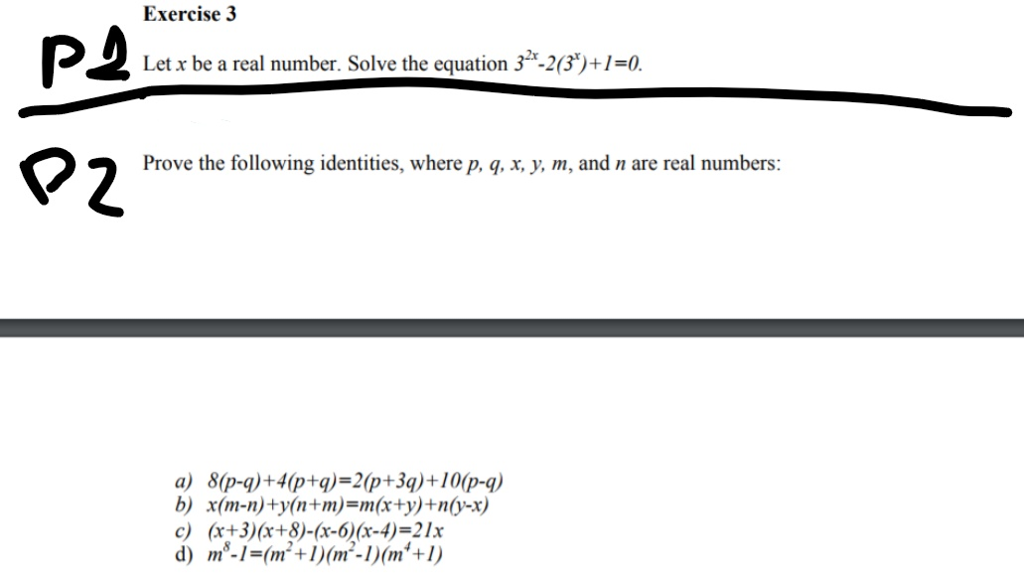 Solved Exercise 3 Let x be a real number. Solve the equation | Chegg.com