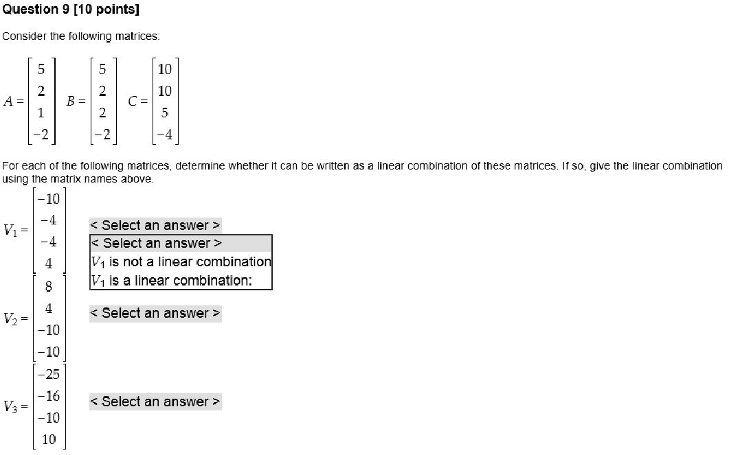 Solved Consider the following matrices: A = [5 2 1 -2] B | Chegg.com